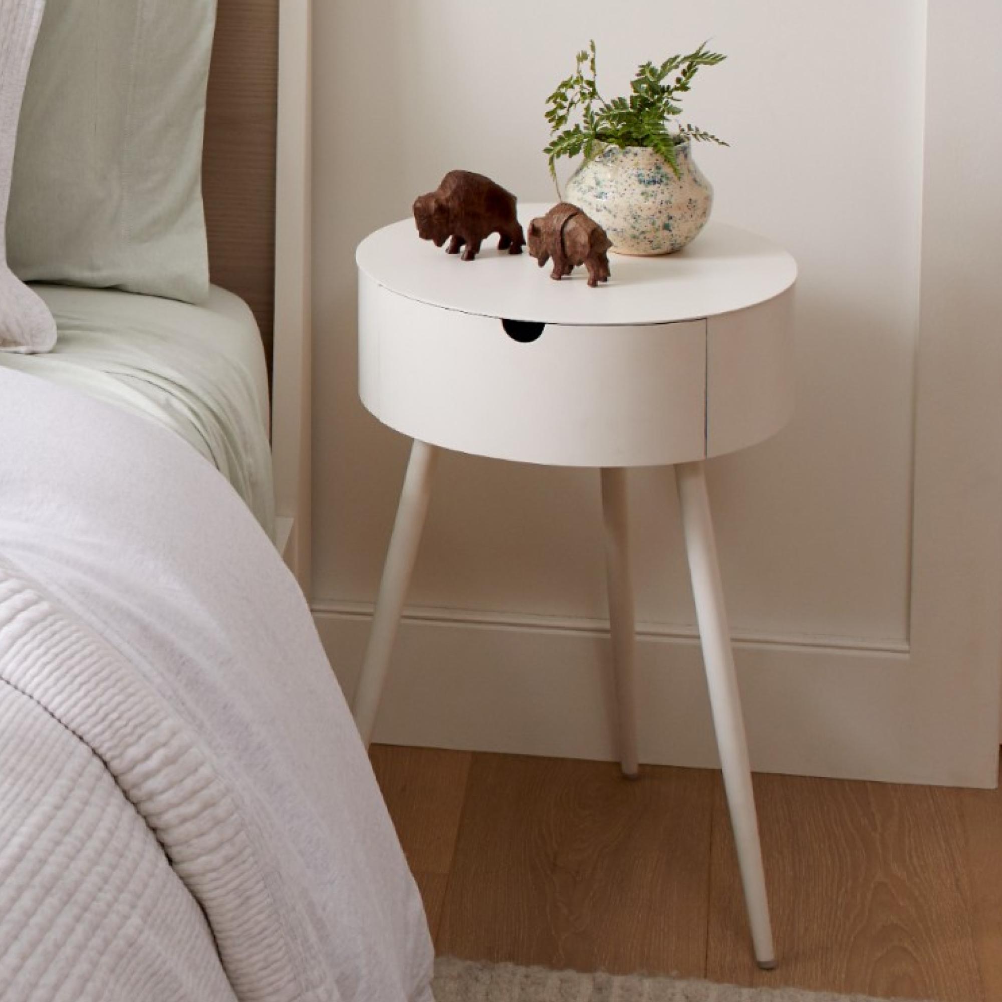 Mitzi Bedside Table Modern Space Saving Design West Elm UK